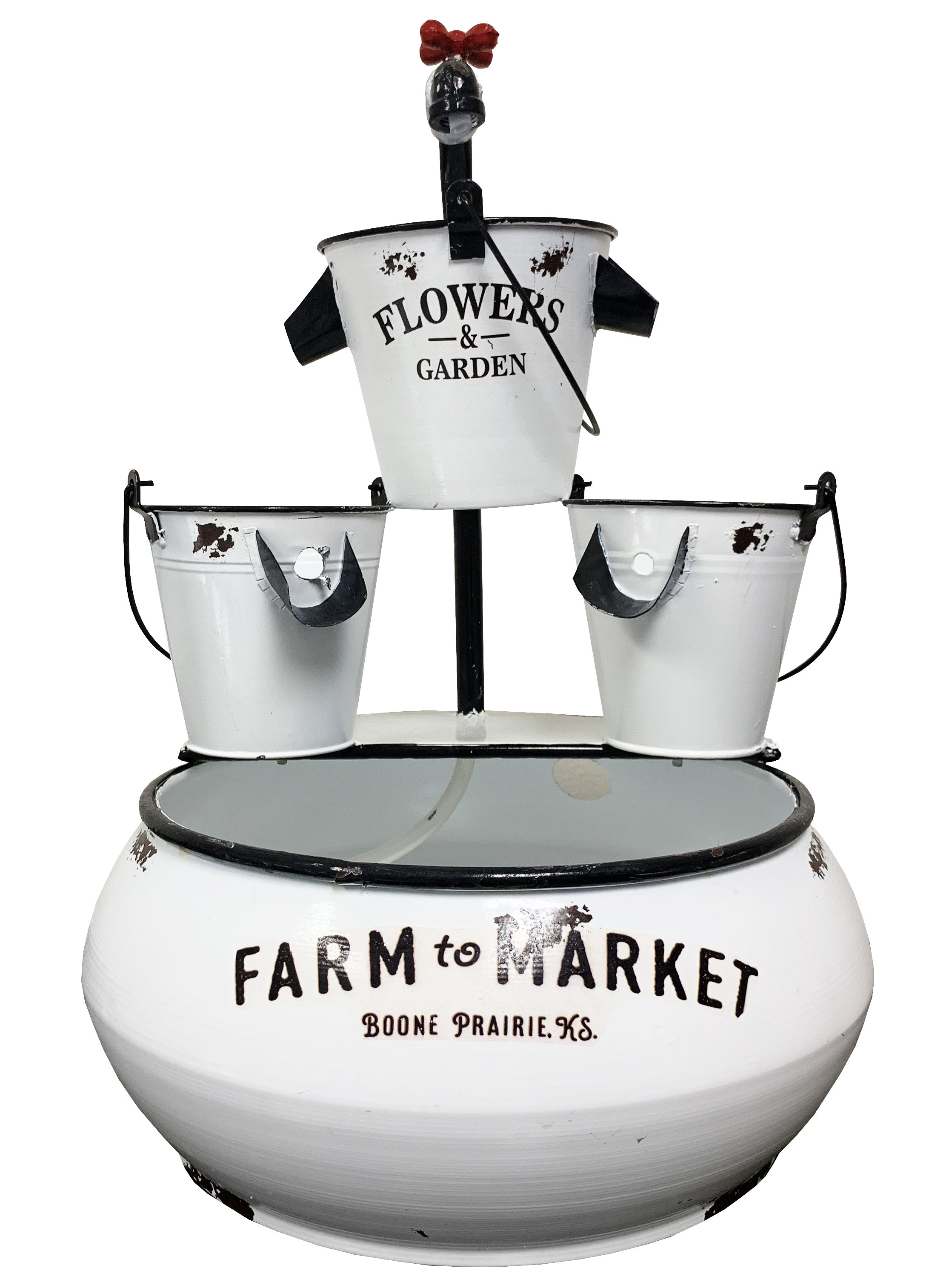 Gracie Oaks Ilano Metal Farm House Bucket Water Fountain - Wayfair Canada