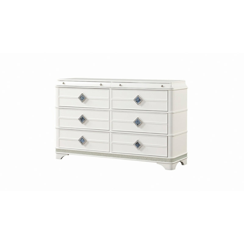Everly Quinn Modern 6-Drawer Dresser With Hidden Jewellery Drawer And ...