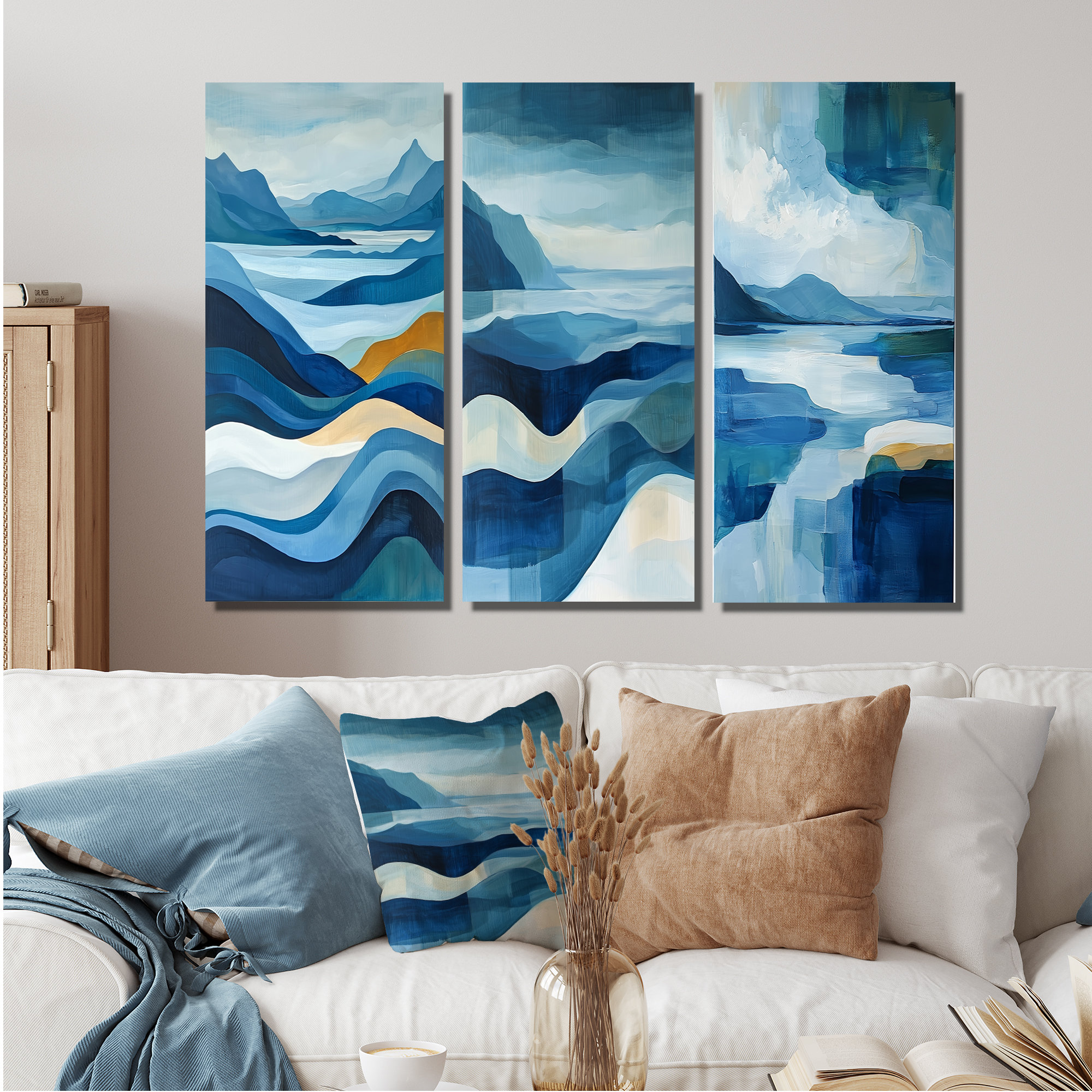Dovecove Ethereal Coastal Horizon I - Abstract Landscape Wall Art ...