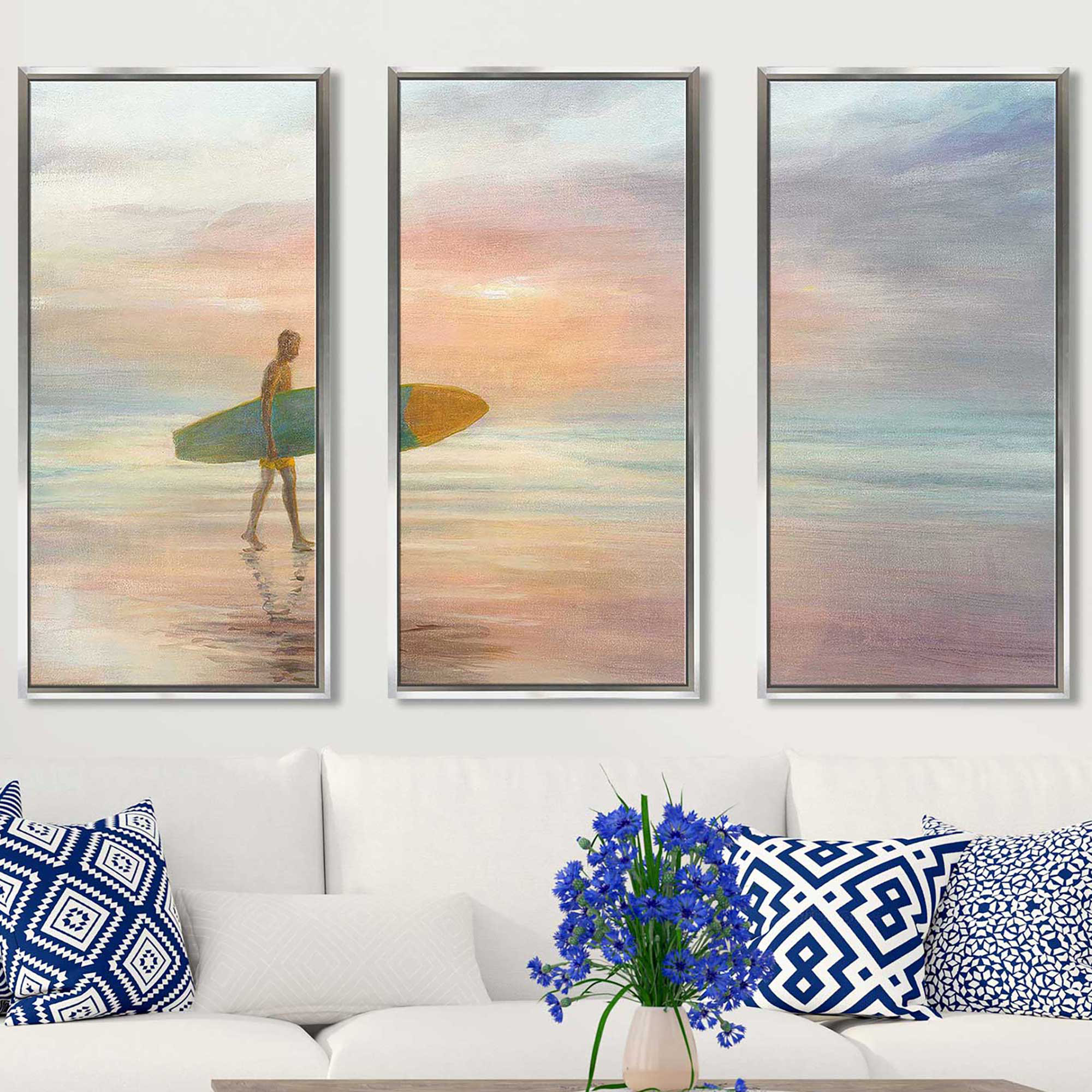 Picture Perfect International "Surfside" 3 Piece Print On Floating ...