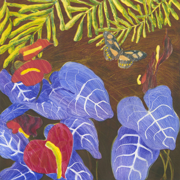 Bayou Breeze " Tropical Monotype II " by Carolyn Roth Painting Print ...