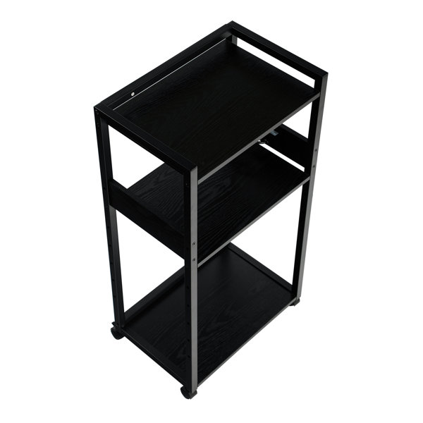 TCMT 3-Tier Rolling Printer Stand Storage Rack Shelf w/ USB and Power ...