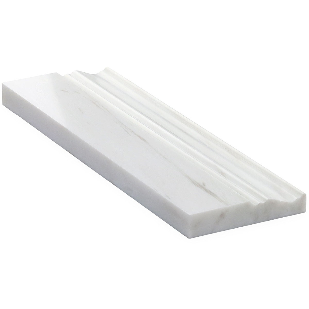Bond Tile 12" x 0.37" Marble Pencil Liner Tile Trim in White | Wayfair