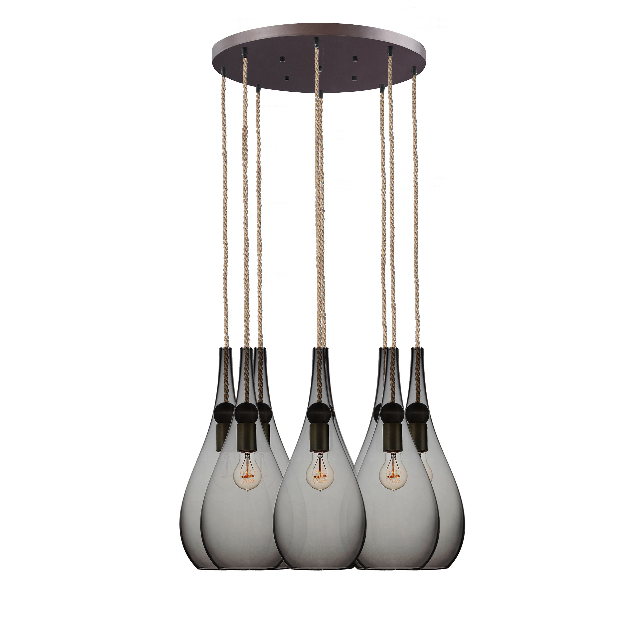 Hammers and Heels Earth 8 - Light Teardrop Chandelier with Wood Accents ...