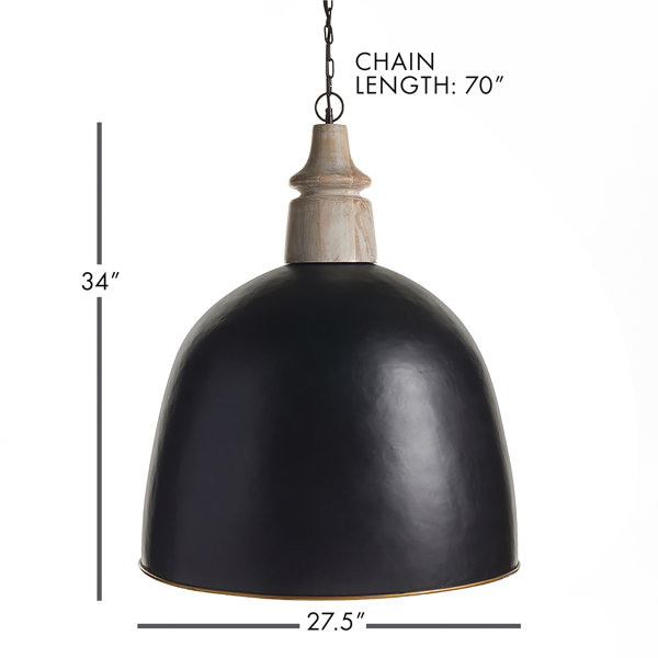 Gracie Oaks Kenbridge 1-Light Single Dome Pendant | Wayfair
