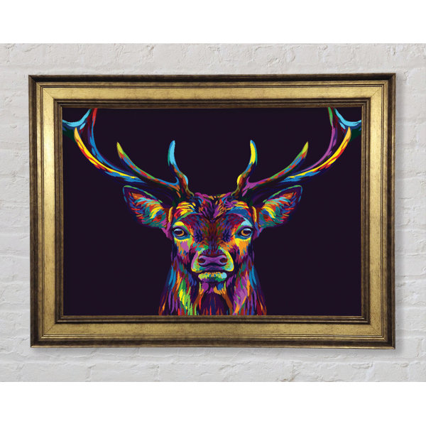 Bright Star The Colourful Stag - Single Picture Frame Art Prints ...