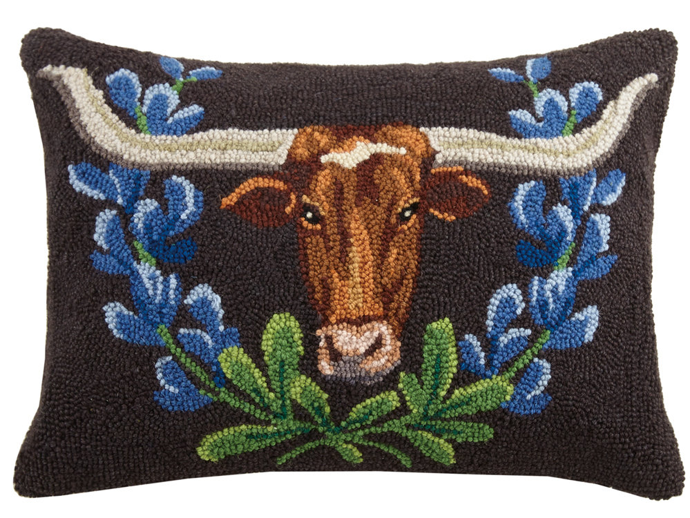 Peking Handicraft Longhorn Wool Lumbar Pillow & Reviews | Wayfair