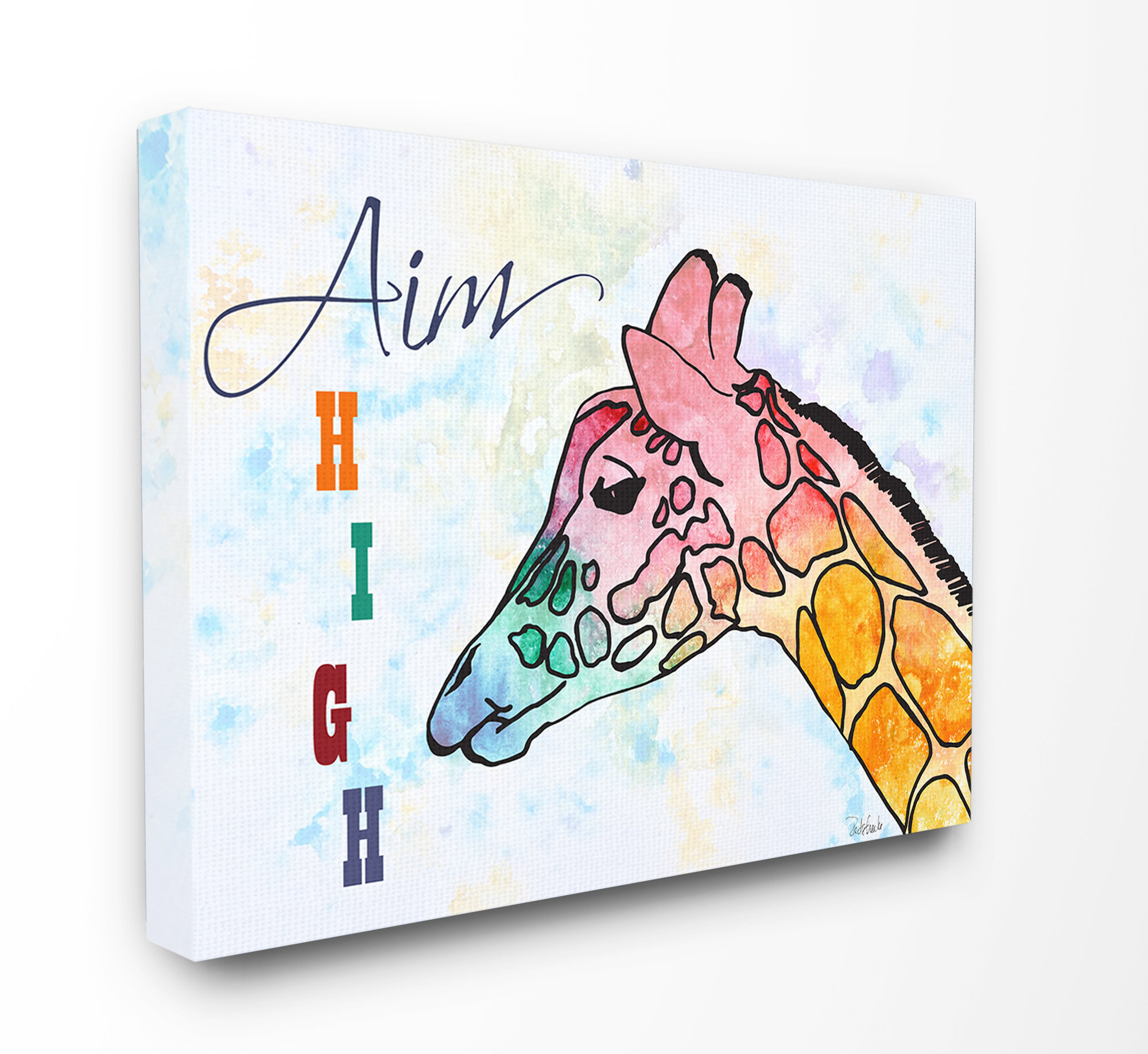 Viv + Rae Gupton Watercolors Aim High Giraffe Canvas Wall Art - Wayfair ...