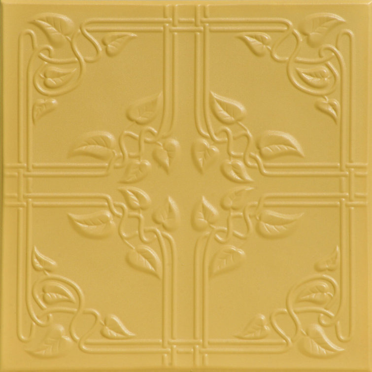 A La Maison Ceilings Ivy Leaves 1.6 ft. x 1.6 ft. Polystyrene Glue-up ...