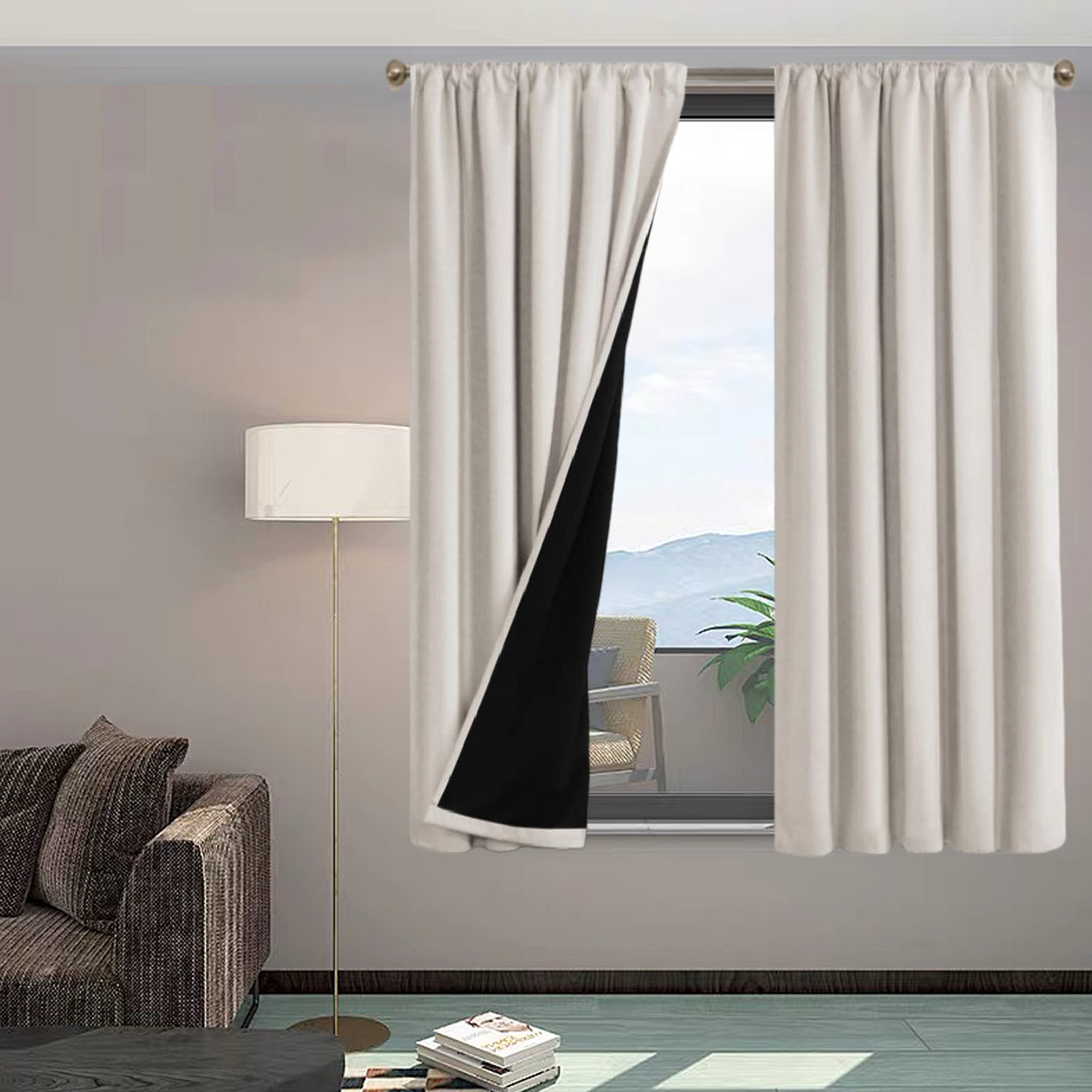 Ebern Designs Rideau en polyester Nashner et Commentaires - Wayfair Canada