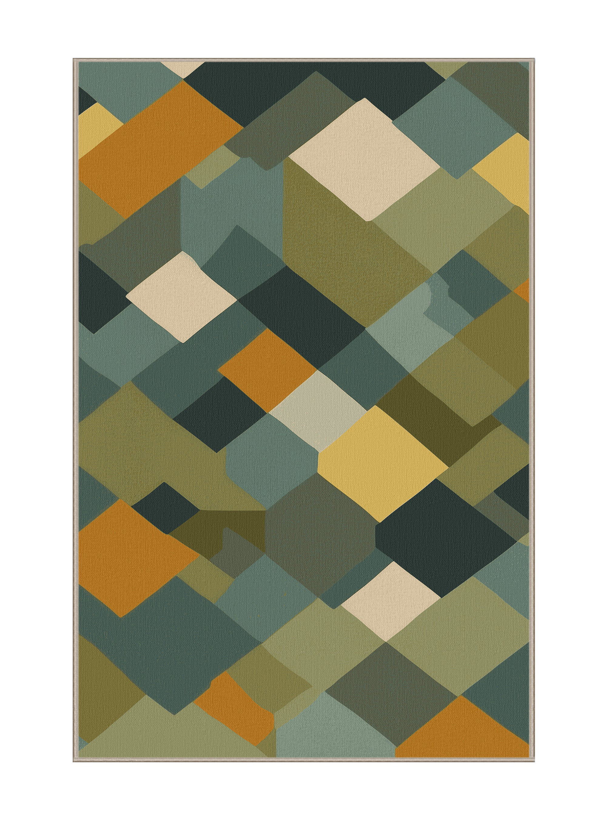 Ebern Designs Geo Tiles Rug | Wayfair