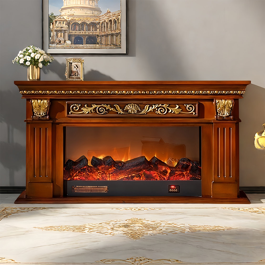 wangling hone Electronic fireplace heater | Wayfair