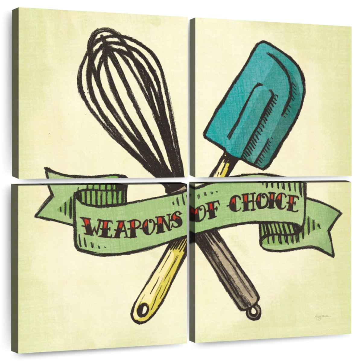 Ebern Designs Tergel Retro Bakery Green III | Wayfair