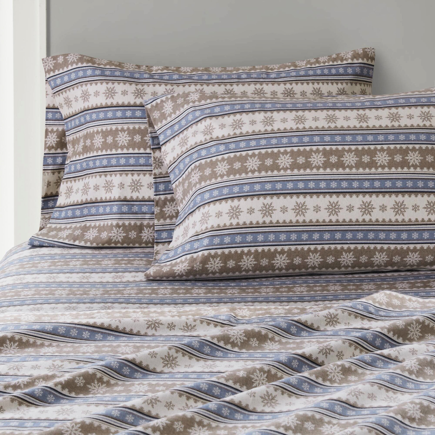 DuskDreams Ski Jump Sheet Of 100% Cotton Flannel, Fitted For 12 ...