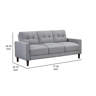 Ebern Designs Bremen Modern Sofa Bow 77 Inch Sofa, Grid Tufted Back ...