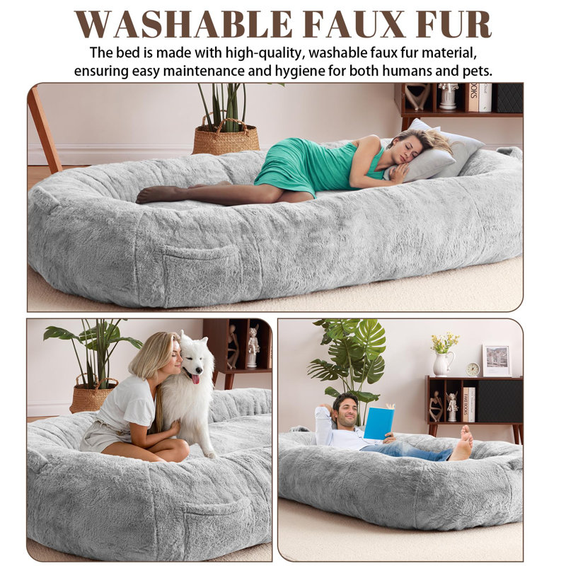 Tucker Murphy Pet™ Large Dog Bed Washable Human Size Bed With Removable ...