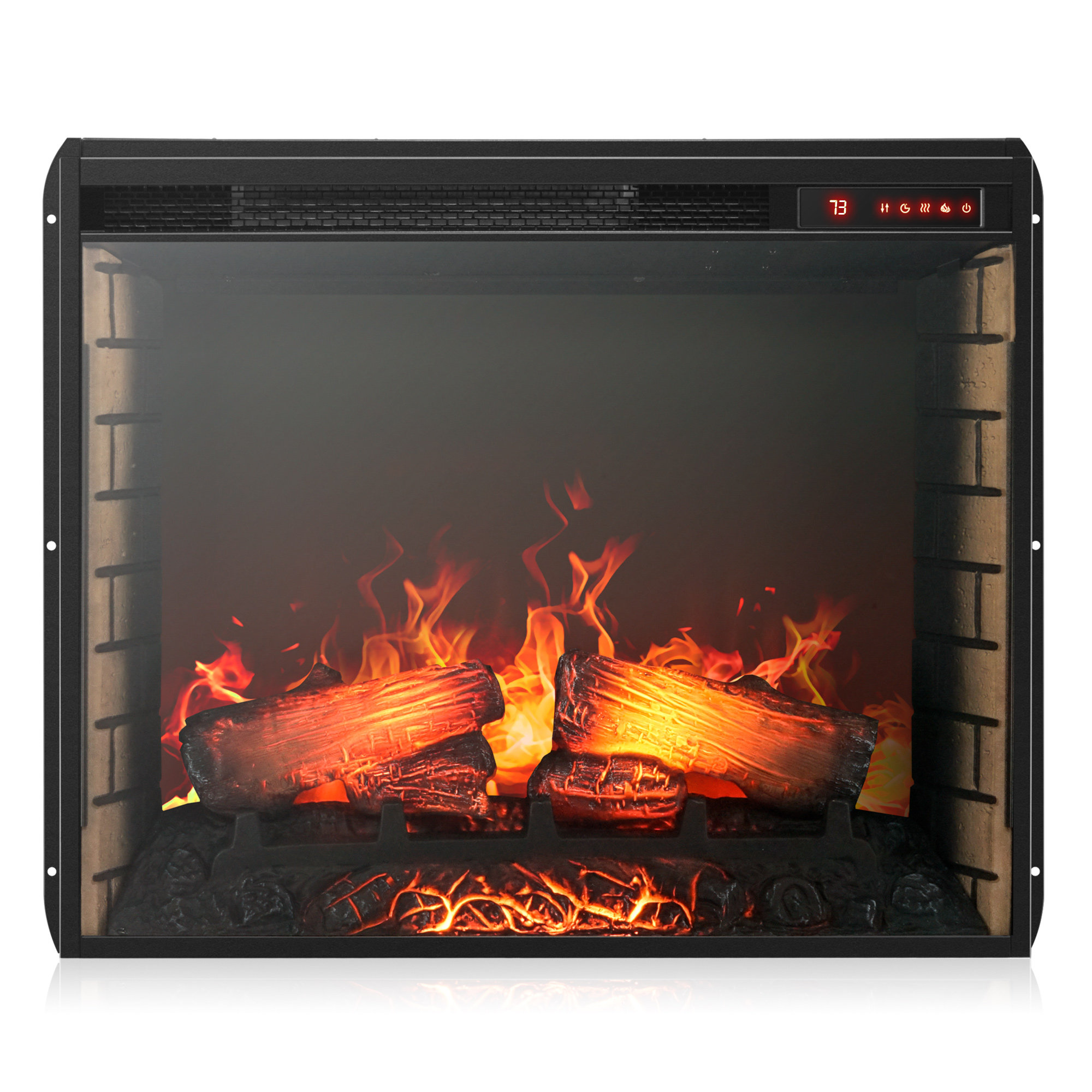 Ebern Designs 28" Electric Fireplace, 1500W Space Heater with ...