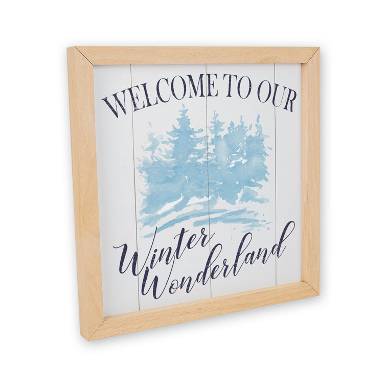 The Holiday Aisle® Welcome To Our Winter Wonderland Wood Sign Christmas ...