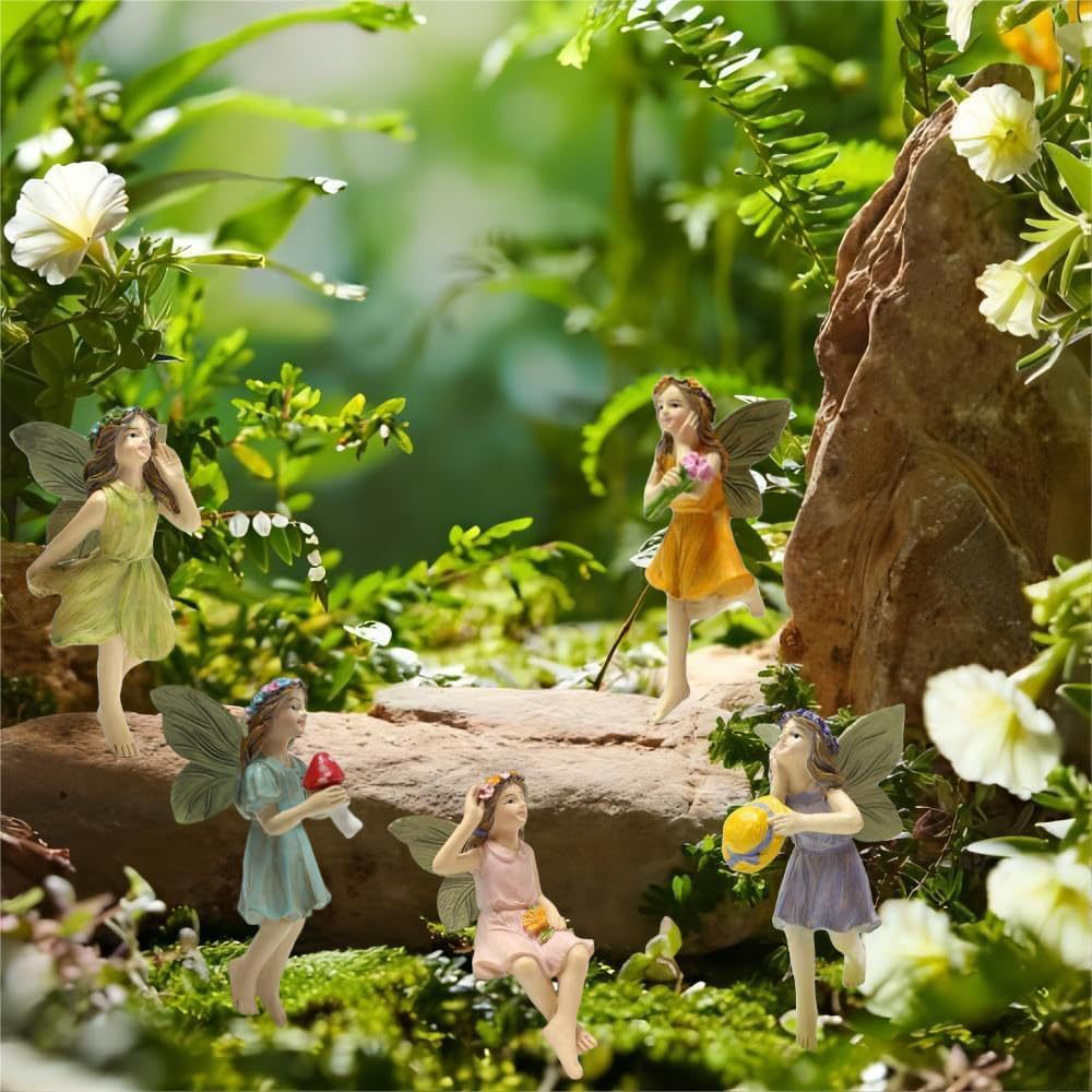 Trinx 10 Pcs Garden Miniatures Fairies Mini Garden Figurine Fairies ...