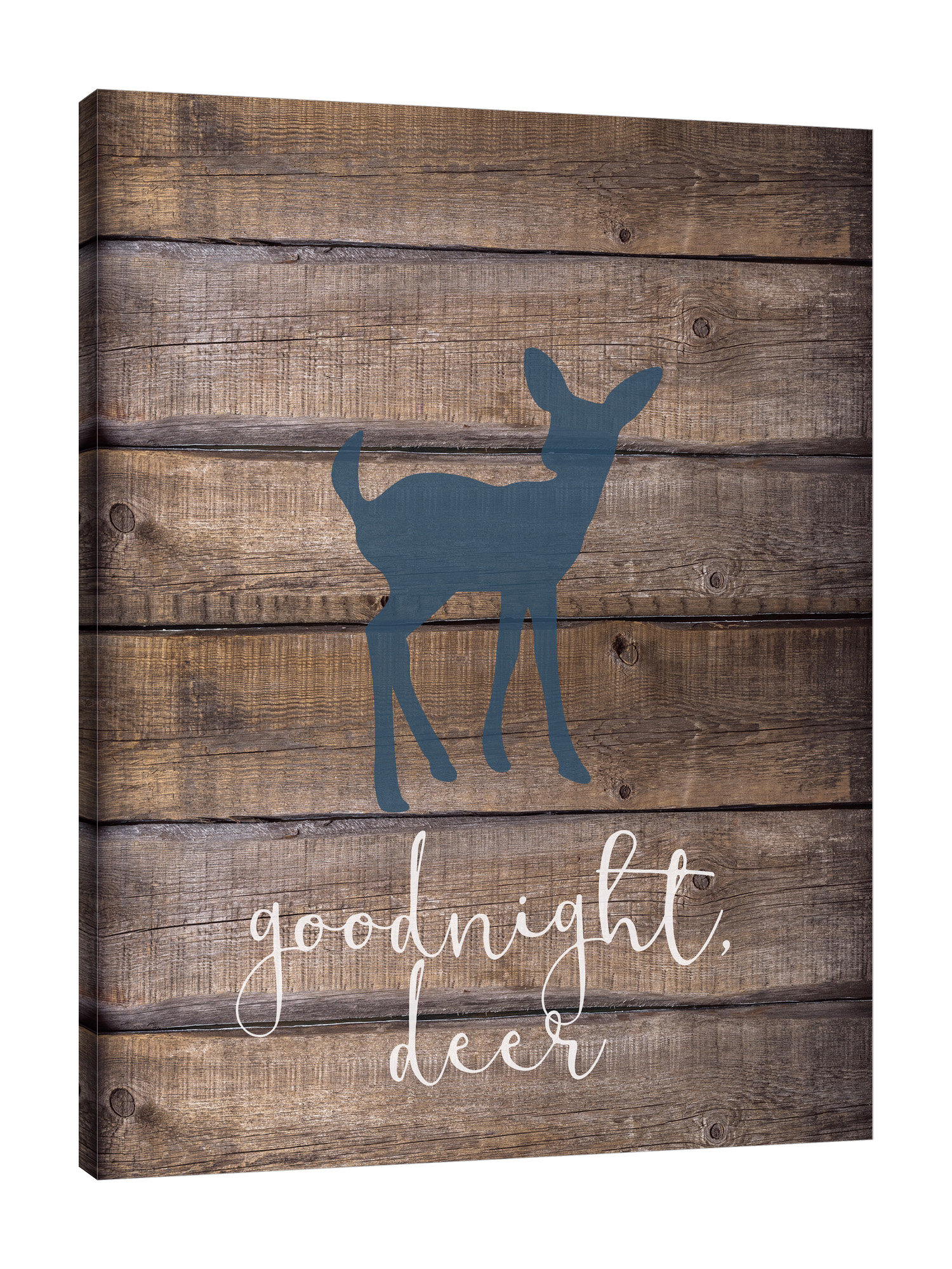 Jaxson Rea Goodnight Deer Blue by Kimberly Allen - Wrapped Canvas ...