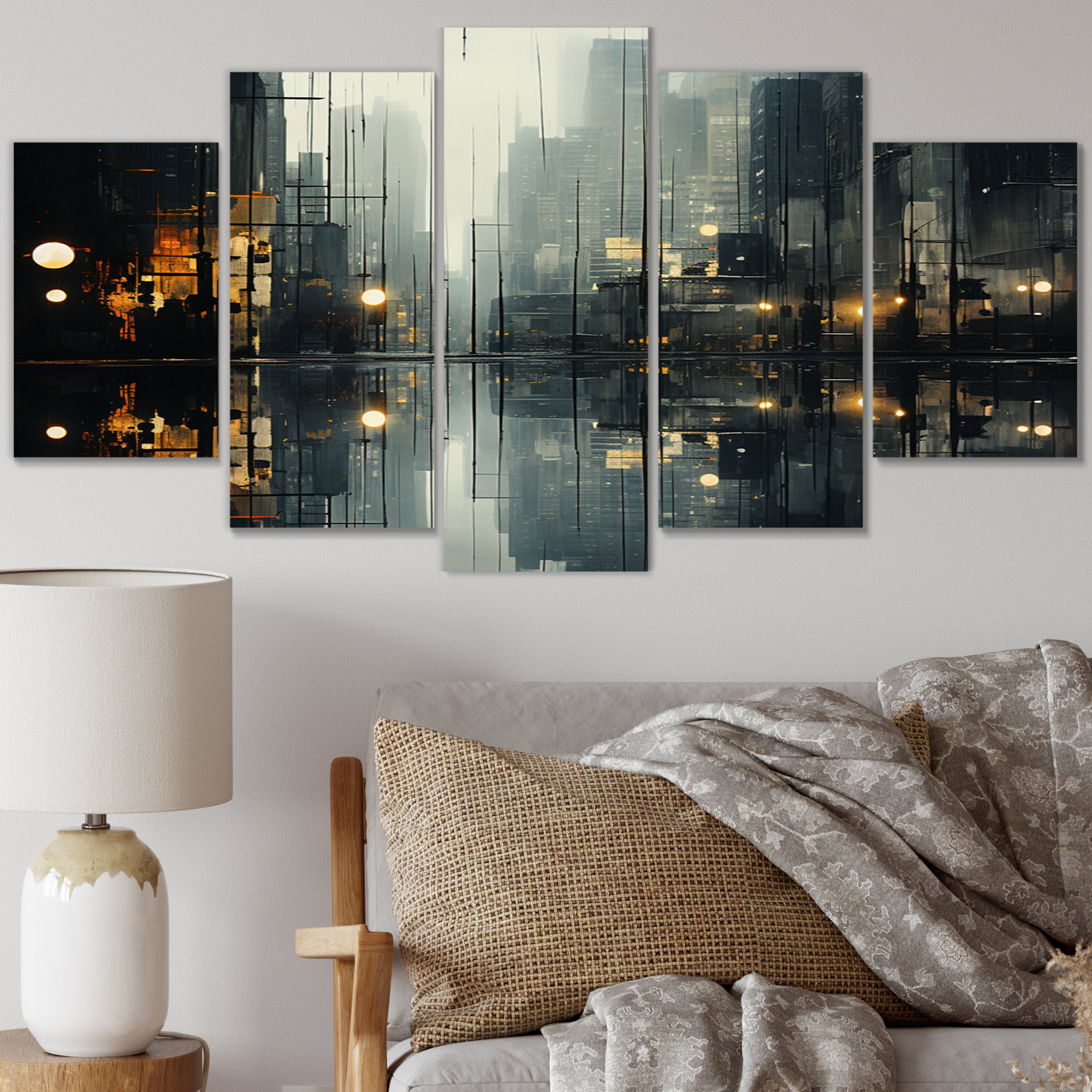 Ivy Bronx Skyscrapers Urban Mirage III - Architecture Wall Decor - 5 ...