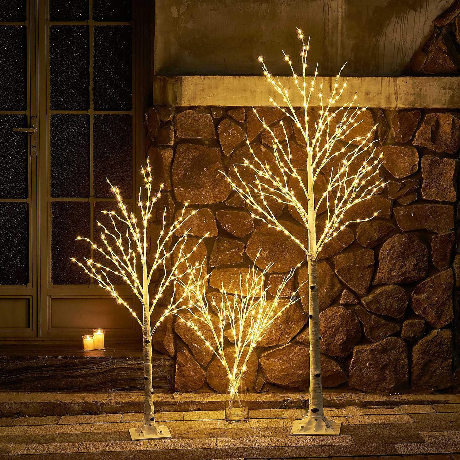 The Holiday Aisle® Lighted Birch Twig Tree with Fairy Lights 4FT 200 ...