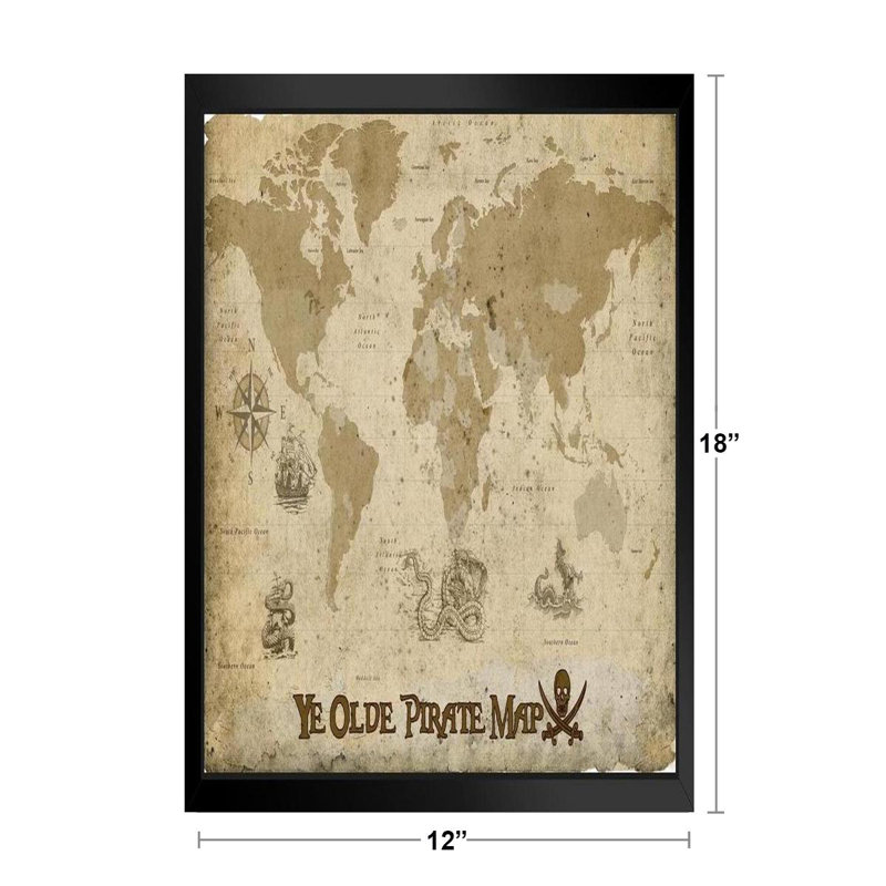 Longshore Tides Ye Olde Pirate Map By Promaps Travel World Map With ...