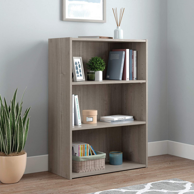 Latitude Run® Beginnings 3-Shelf Bookcase, Bookshelf With Adjustable ...