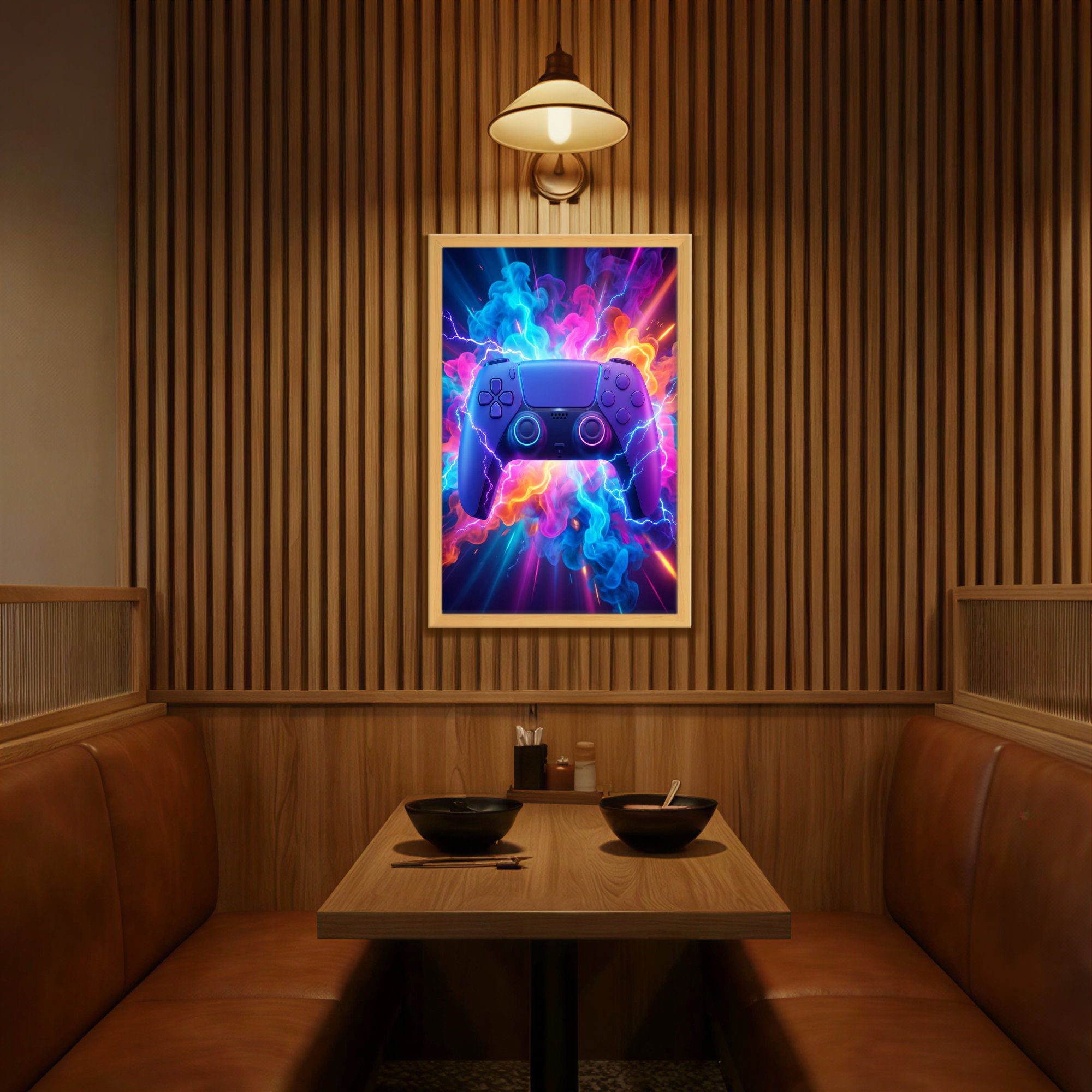 Winston Porter Fashion Vibrant Neon Controller Energy Explosion Art ...
