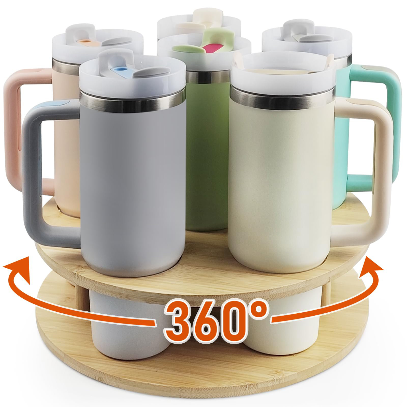 Rebrilliant Water Bottle Organizer, Rotatable Cup Organizer For Kitchen ...