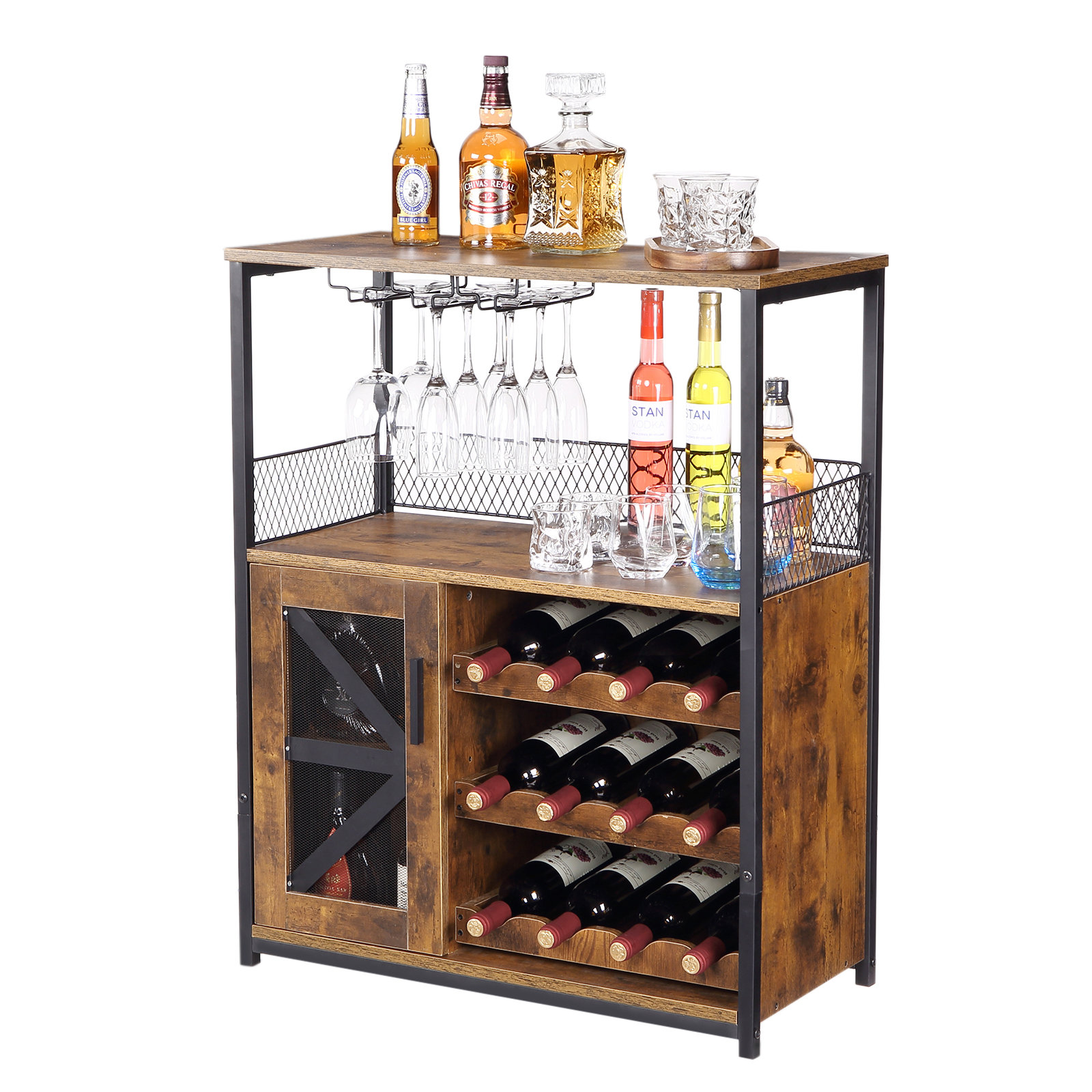 Winston Porter 27.2" Wide Wine Bar Cabinet - Wayfair Canada