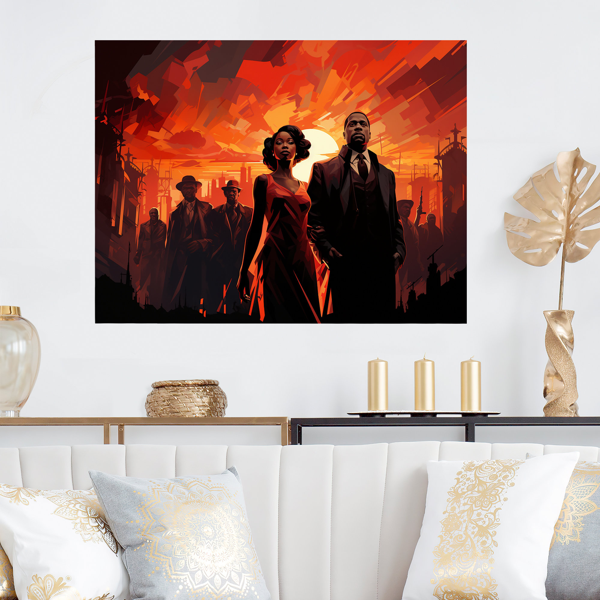 Lark Manor™ Red And Black Harlem Renaissance Jazz Couple - Harlem ...