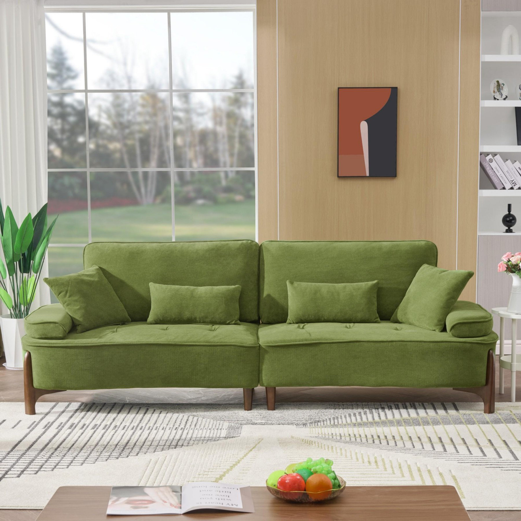 Latitude Run® comfortable deep seated sofa with pillow | Wayfair