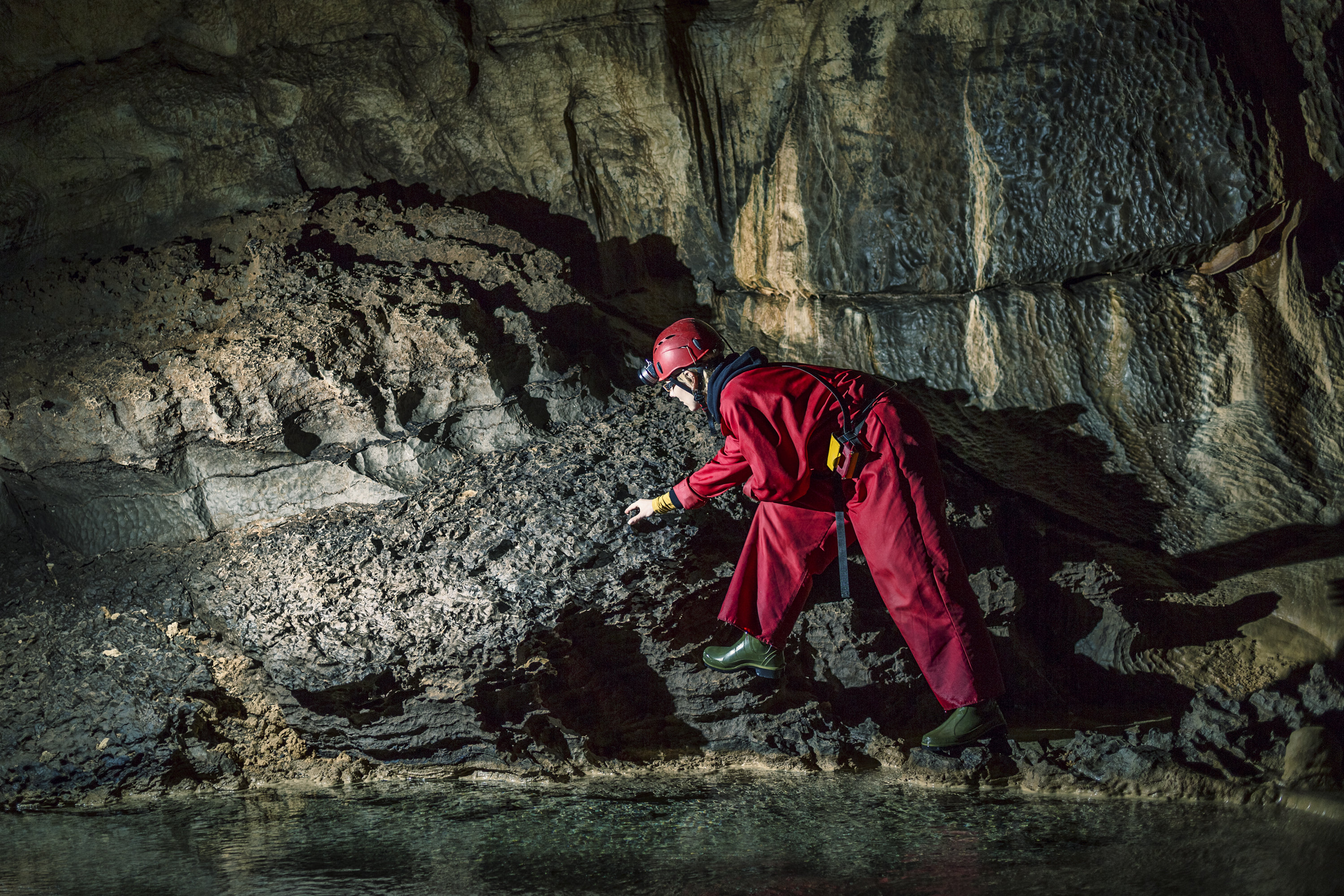 Ebern Designs Geologist Exploring Caves Deep Underground by Gremlin ...