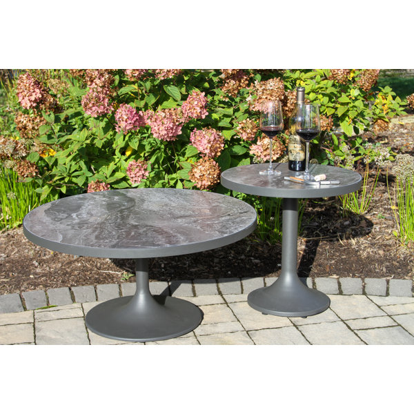 Orren Ellis 2 Pc. Stacked Sintered Stone Accent Tables | Wayfair