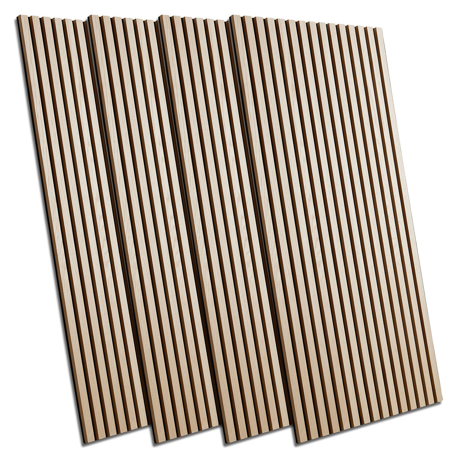 17 Stories Nivaldo 60cm x 120cm Wall Paneling in Matte Black/ Brown (4 ...