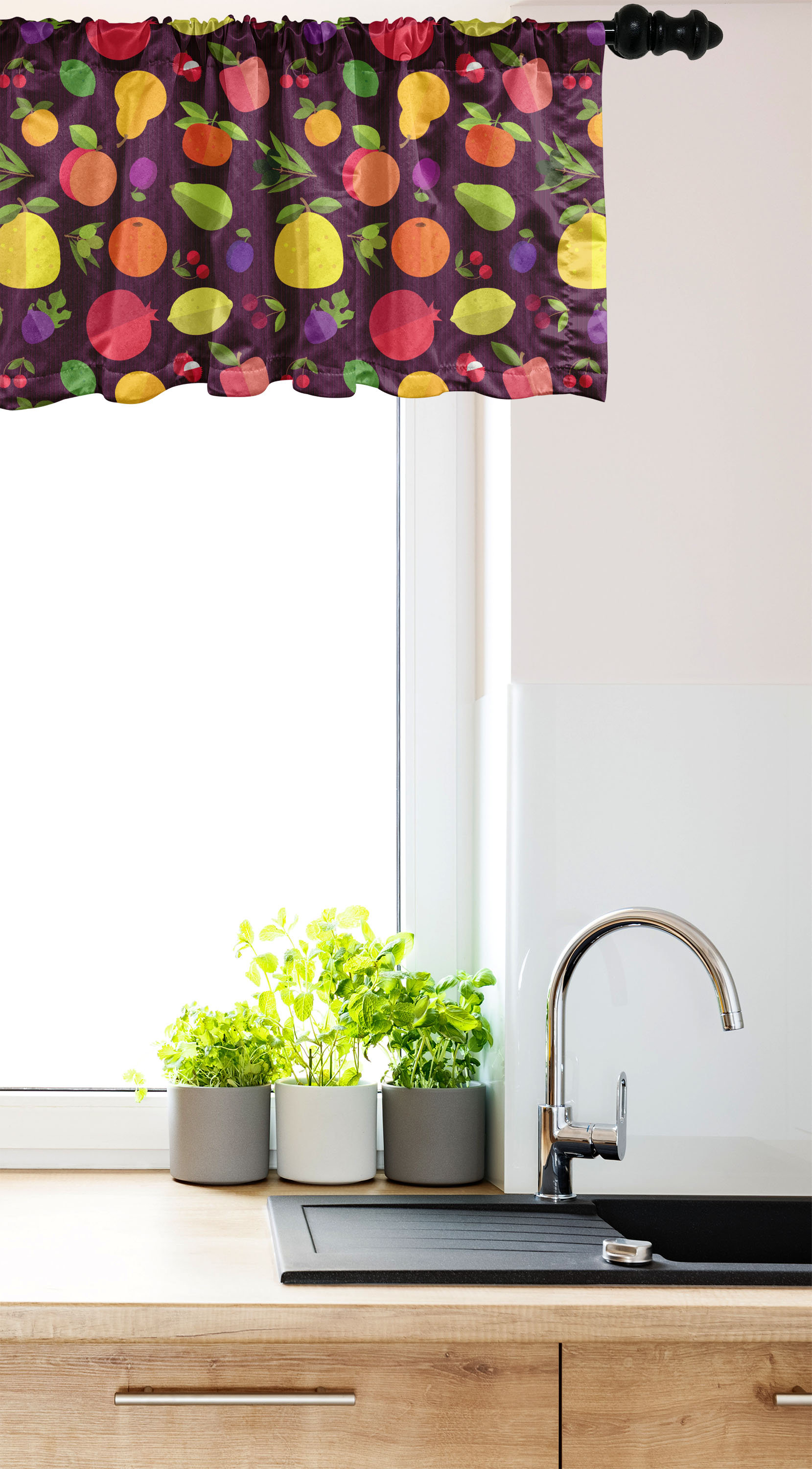 Ambesonne Vintage Yellow Valance Pack of 2 Europe Spotty Design | Wayfair