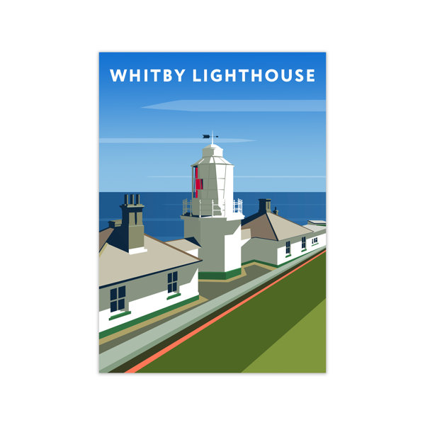 17 Stories Whitby Lighthouse by Richard O'Neill - Print | Wayfair.co.uk