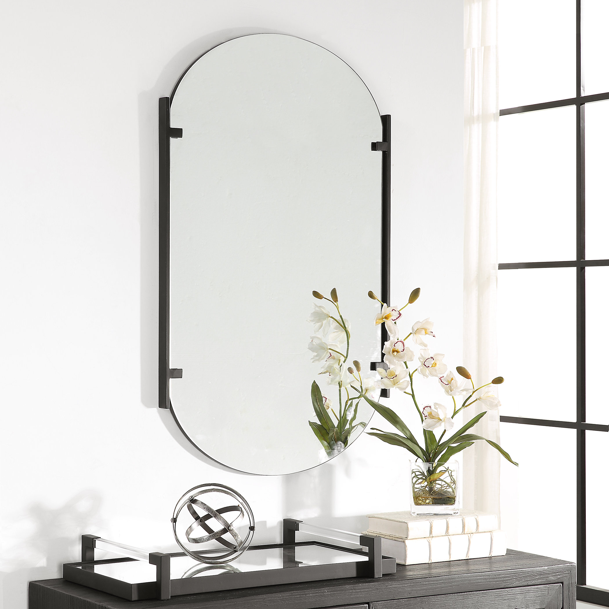 Wade Logan® Braian Metal Oval Wall Mirror & Reviews | Wayfair