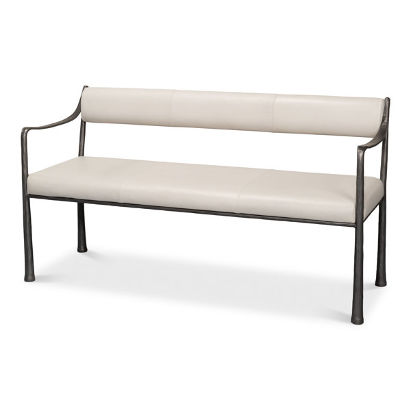 Sarreid Ltd Eliana Faux Leather Entryway Bench | Wayfair