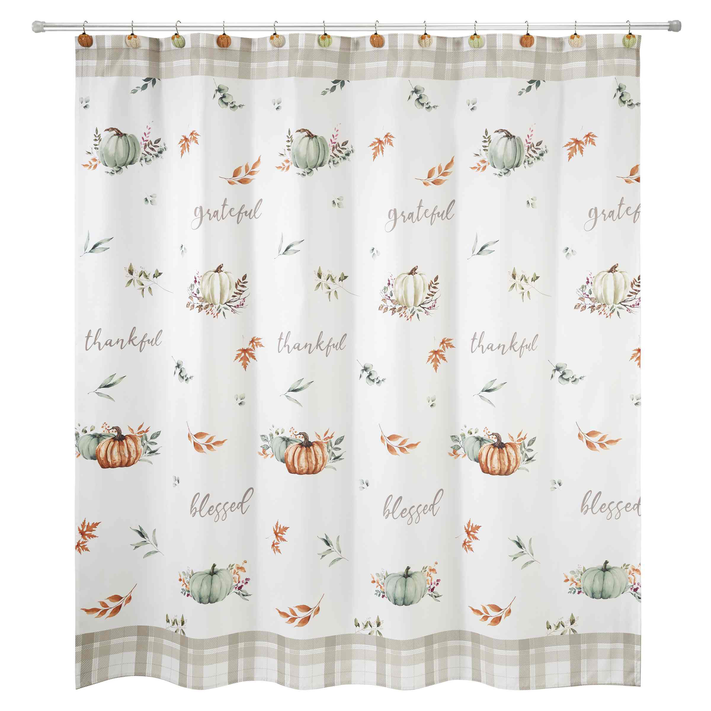 Avanti Linens Grateful Patch Shower Curtain & Hook Set | Wayfair