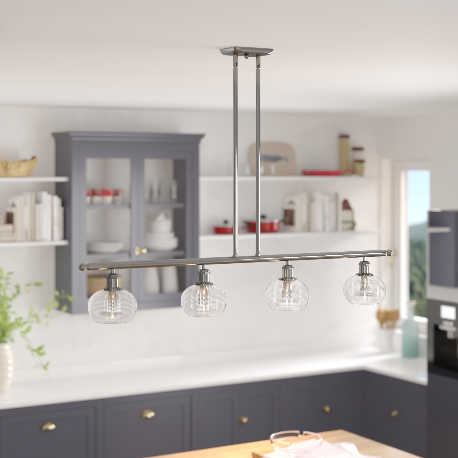 Beachcrest Home™ Larrick 4 - Light Kitchen Island Pendant | Wayfair