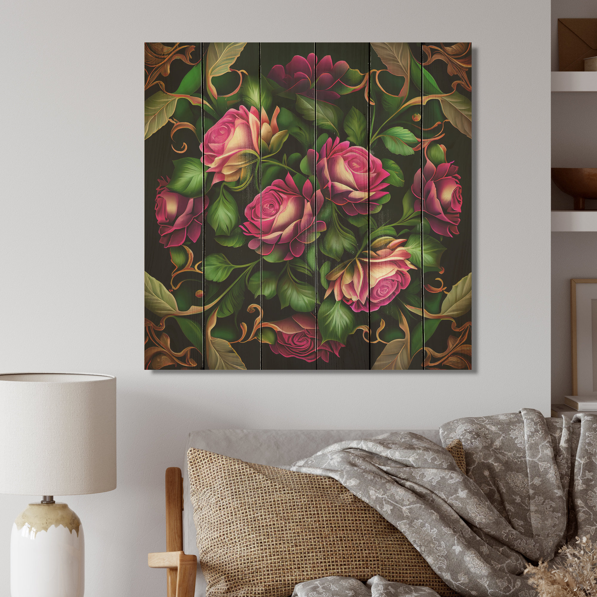 Red Barrel Studio® Bouquet Of Viva Magenta Roses - Floral Rose Pink ...