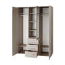 Fjørde & Co Dino 1 Hinged Wardrobe 135cm - White Matt & Oak Sonoma with ...