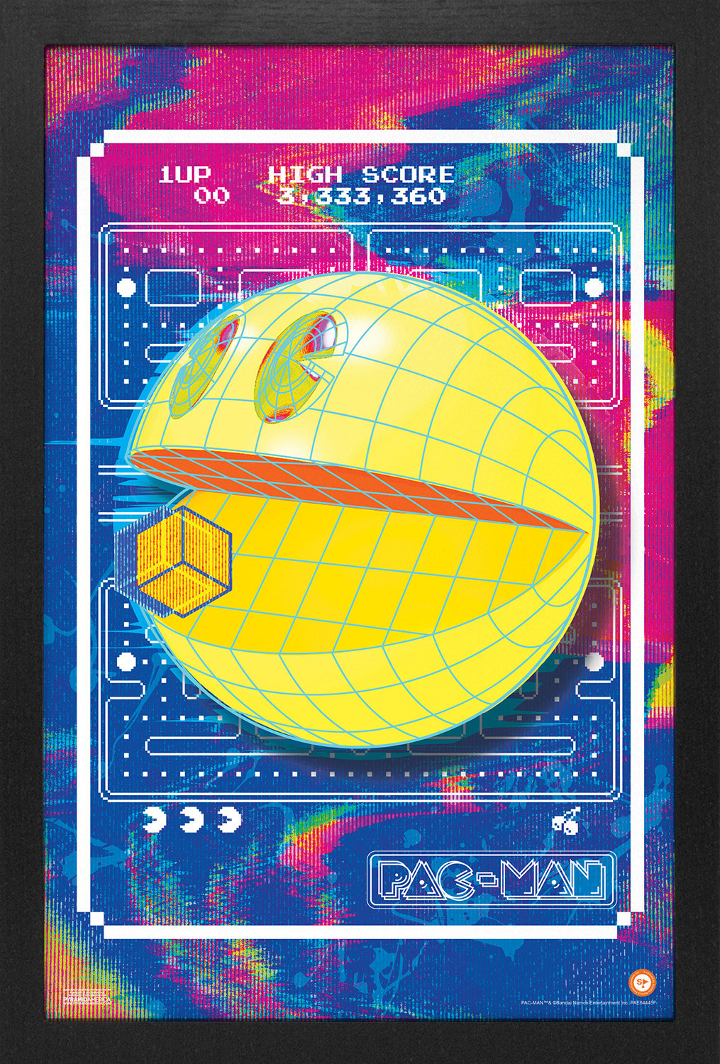 George Oliver Pac-Man - Shine On- Pac-Man 11x17 Gel-Coat Framed Print ...