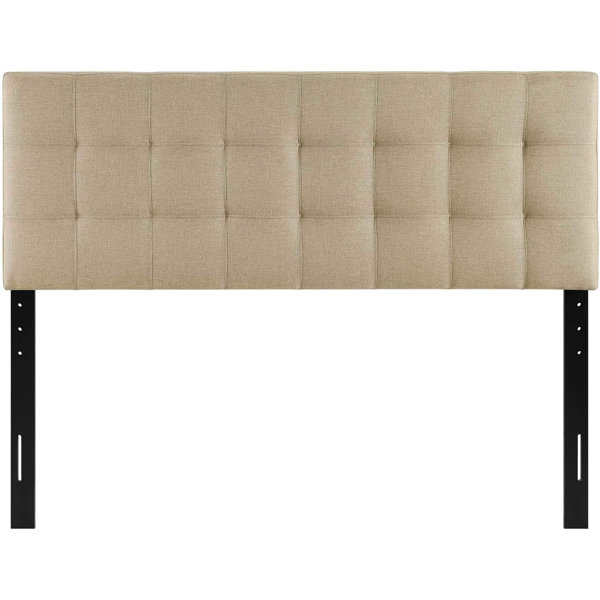 Mercer41 Lily Tufted Linen Fabric Upholstered Queen Headboard in Beige ...