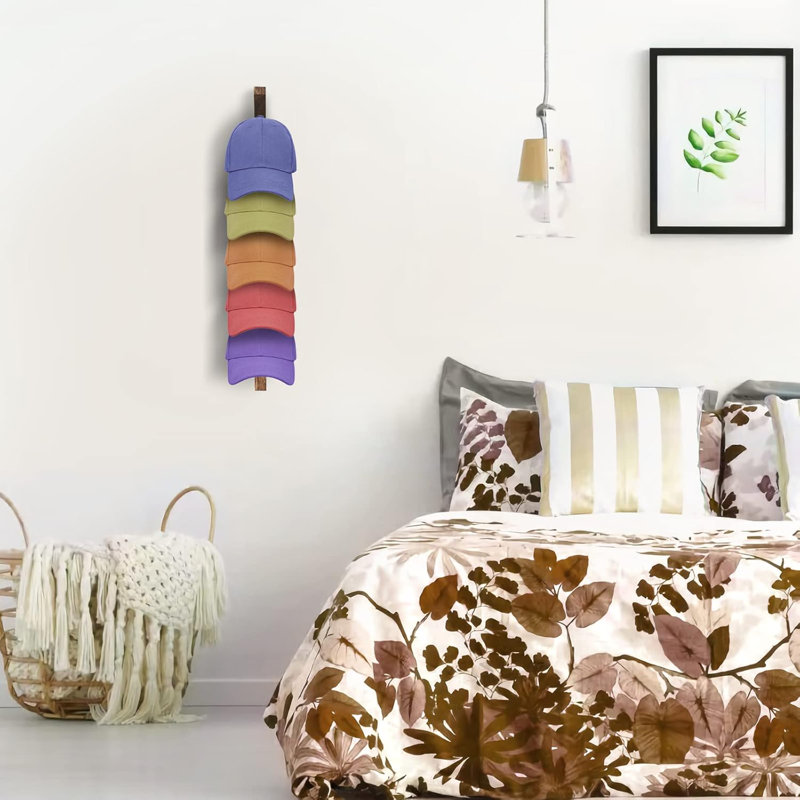 Loon Peak® 2PCS Hat Rack For Baseball Caps, Wall Mounted Baseball Hat ...