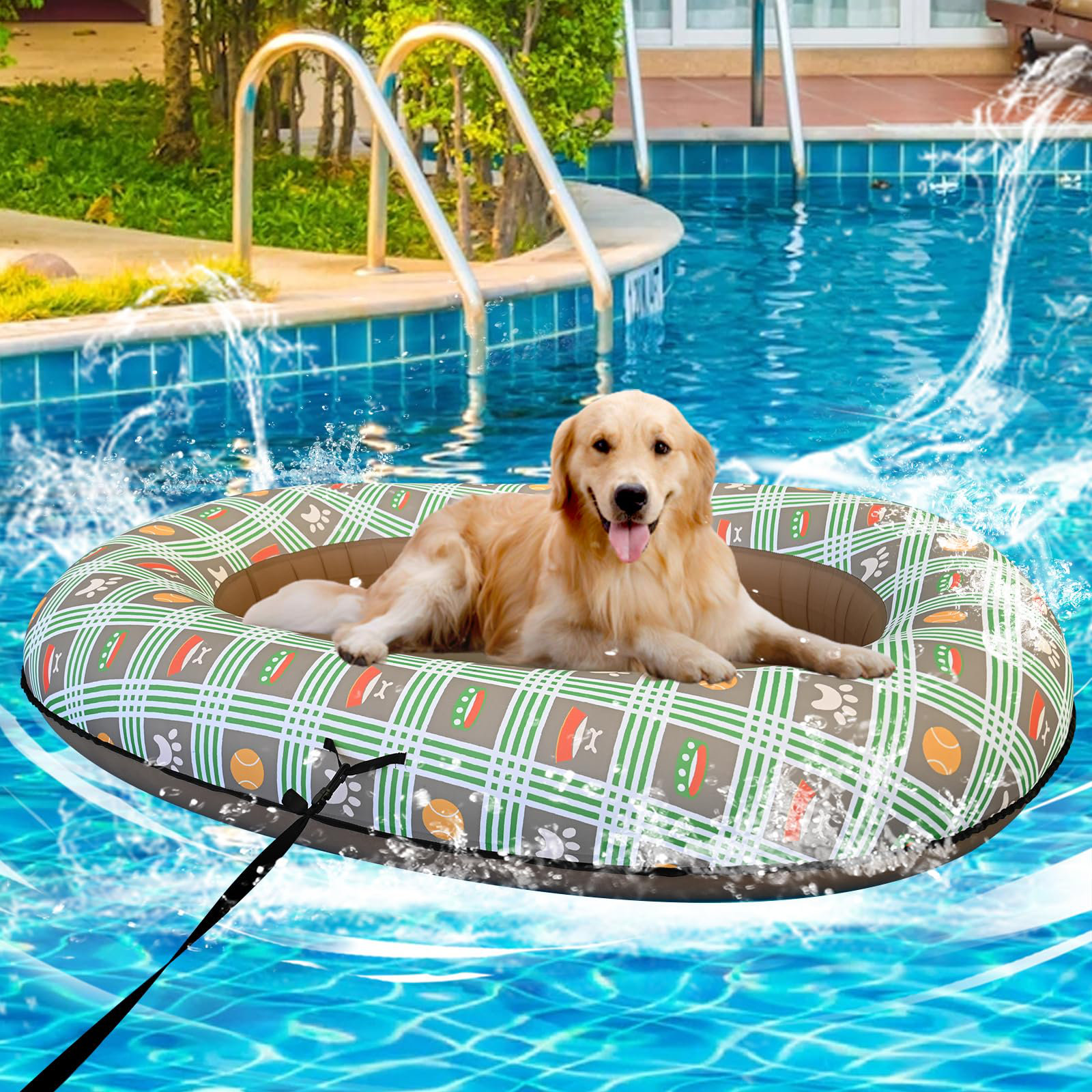 POGBUT Inflatable Dog Pool Float, Foldable Pet Raft for Large Dogs ...