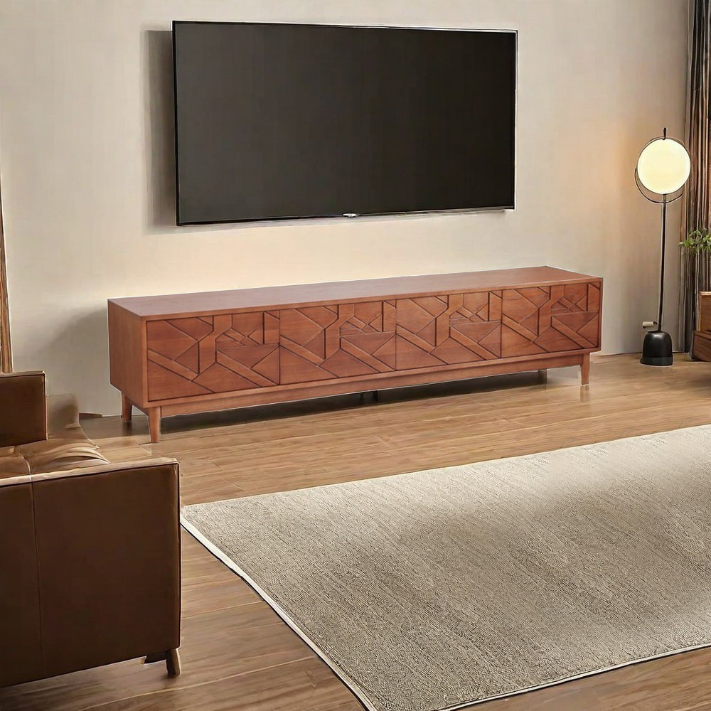 moonlight design American style retro carved TV stand | Wayfair