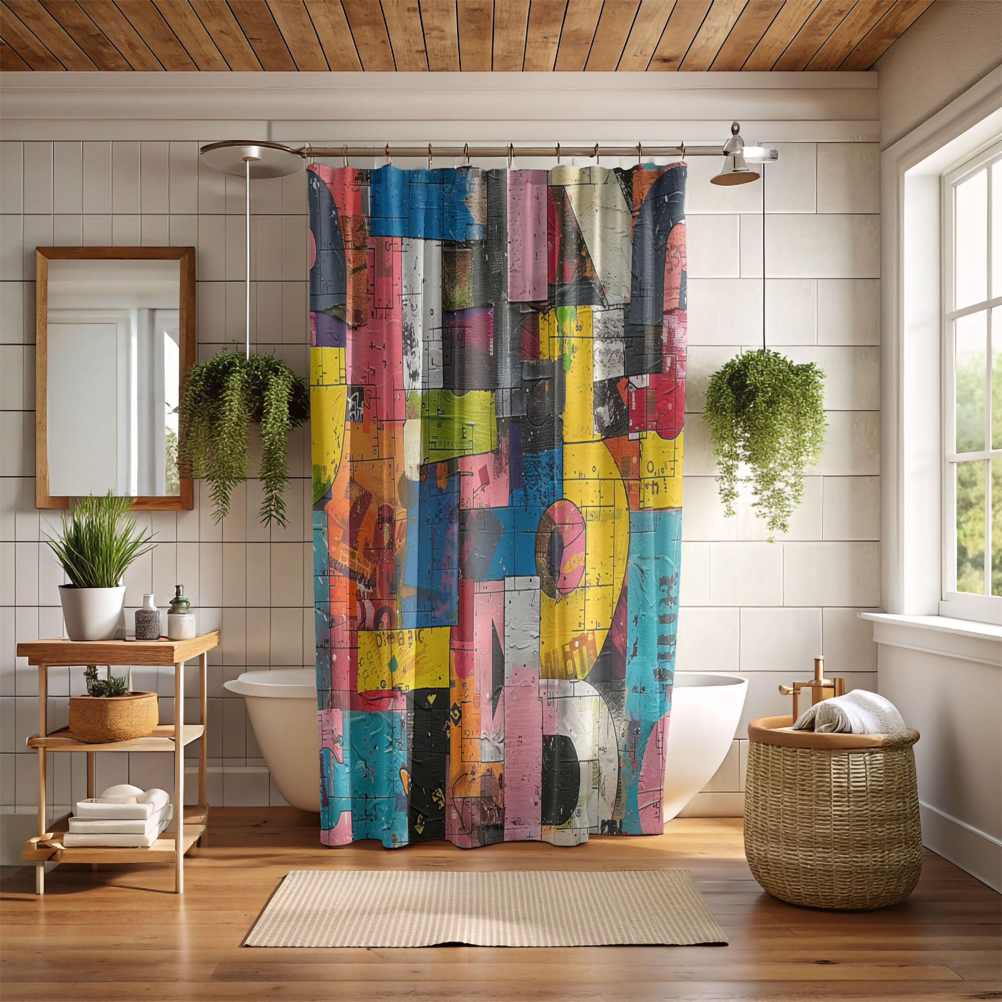 Ivy Bronx Jazzy Blend - Premium Shower Curtain | Wayfair